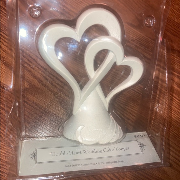 Party Supplies | Double Heart Wedding Cake Topper Nwot | Poshmark